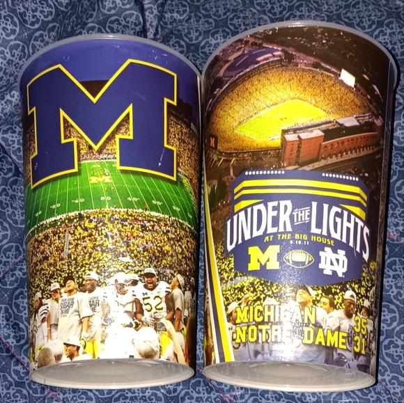 Vintage | Dining | 2 21 Michigan Wolverines Vs Notre Dame Football ...